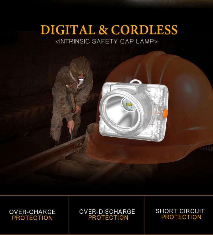 Inductive Charging OLED Display Rechargeable Mining Headlamp Cordless ...