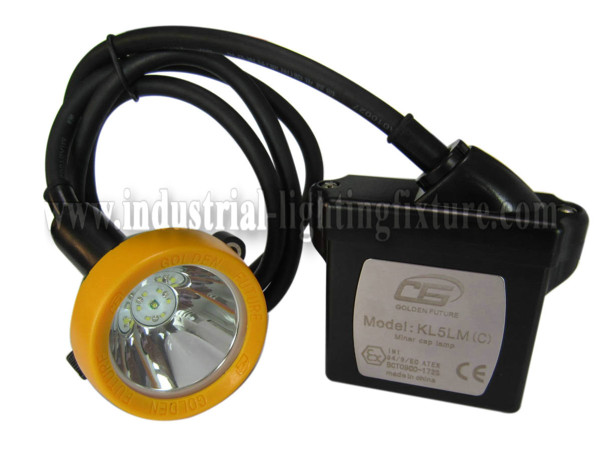 DC 4.2V ATEX KL5LM LED Mining Light 15000 Lux 6.5Ah , Black Miners ...